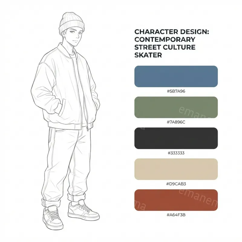 Clean Characters And Color Palettes Gemini Image Prompt | PromptBase
