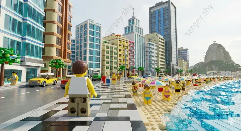 Lego Gta City Builders Gemini Image Prompt | PromptBase