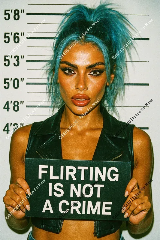Glamorous Mugshot Portraits ChatGPT Image Prompt | PromptBase