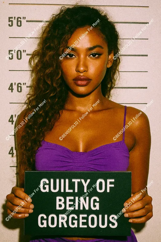 Glamorous Mugshot Portraits ChatGPT Image Prompt | PromptBase