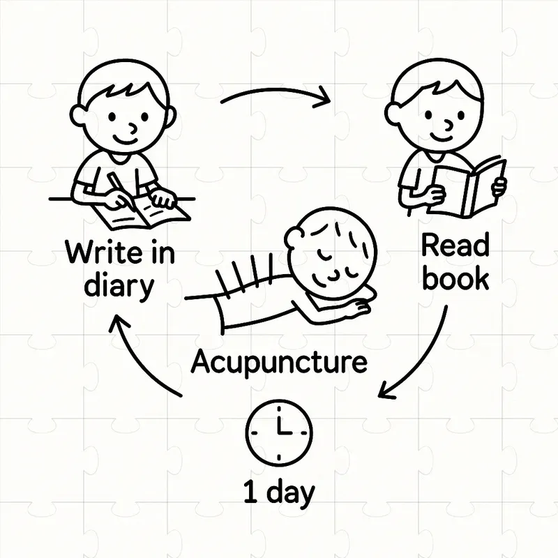 Minimalist Stick Figure Habit Flowcharts ChatGPT Image Prompt | PromptBase