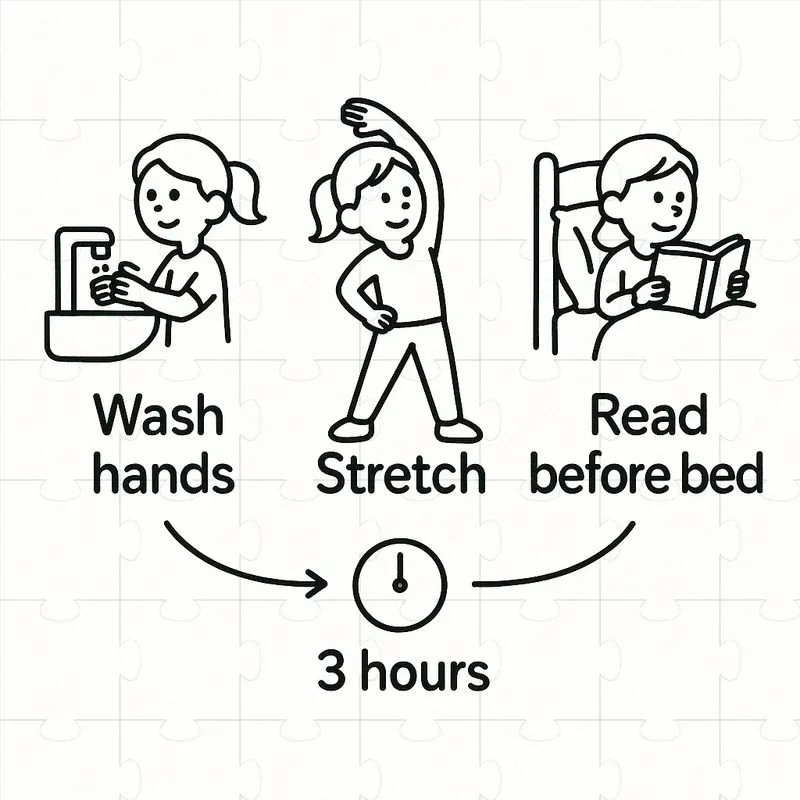 Minimalist Stick Figure Habit Flowcharts ChatGPT Image Prompt | PromptBase