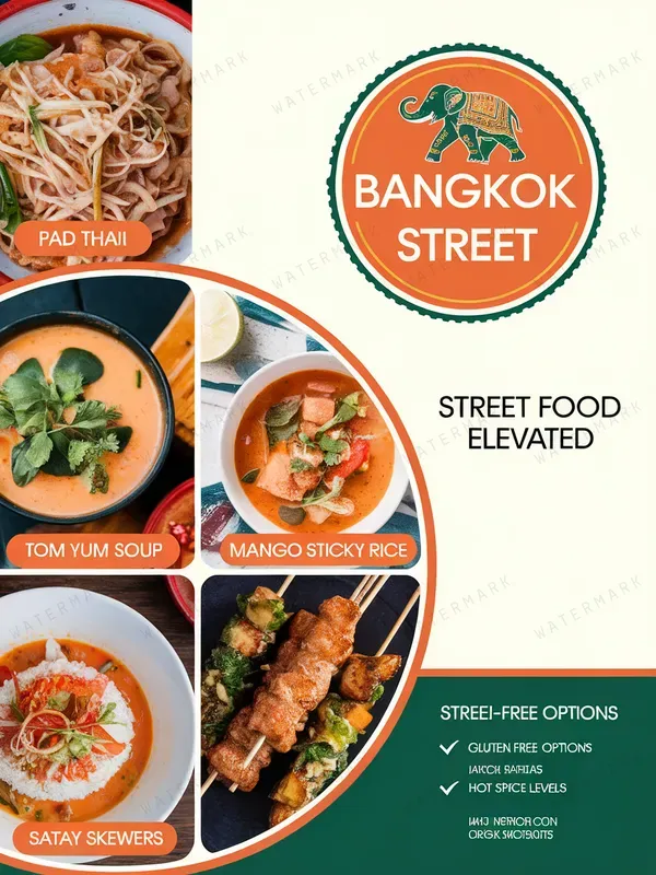 Multicultural Food Flyer Bundles Ideogram Prompt | PromptBase