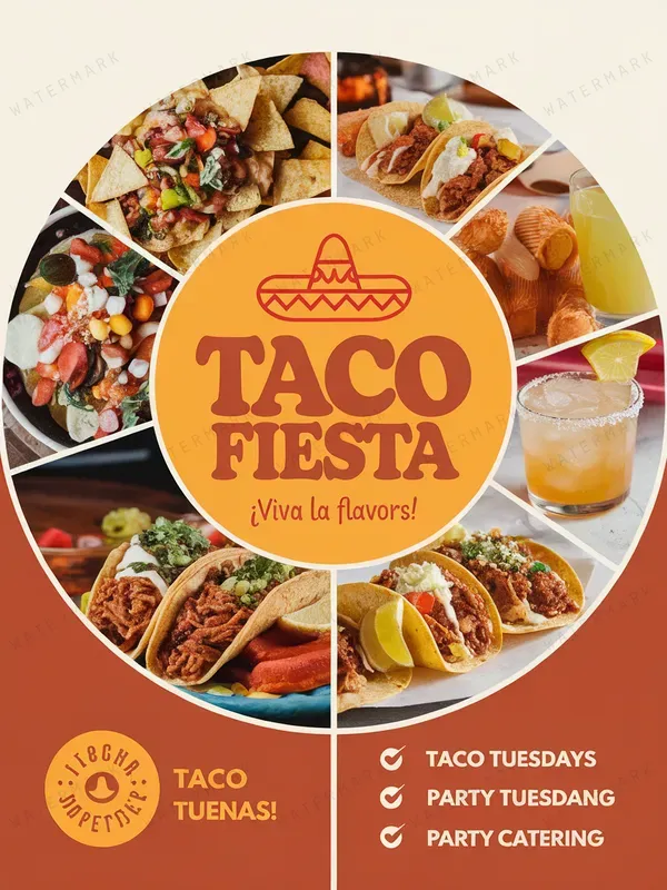 Multicultural Food Flyer Bundles Ideogram Prompt | PromptBase