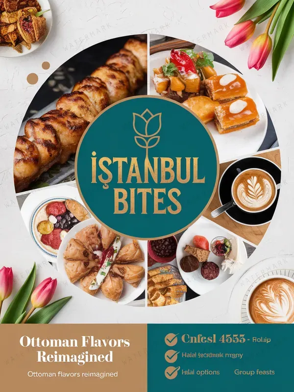 Multicultural Food Flyer Bundles Ideogram Prompt | PromptBase