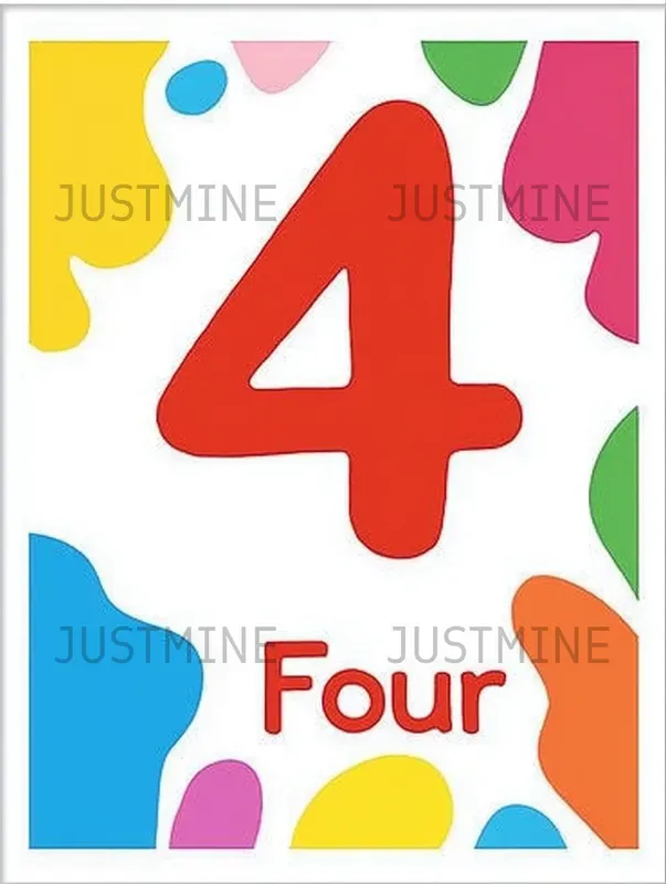 Colorful Numbers Learning Flashcards Midjourney Prompt | PromptBase