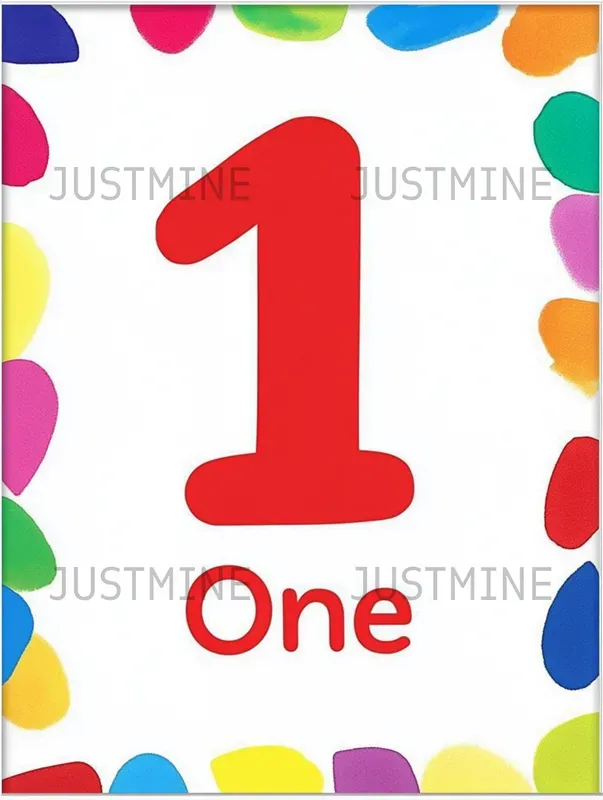 Colorful Numbers Learning Flashcards Midjourney Prompt | PromptBase