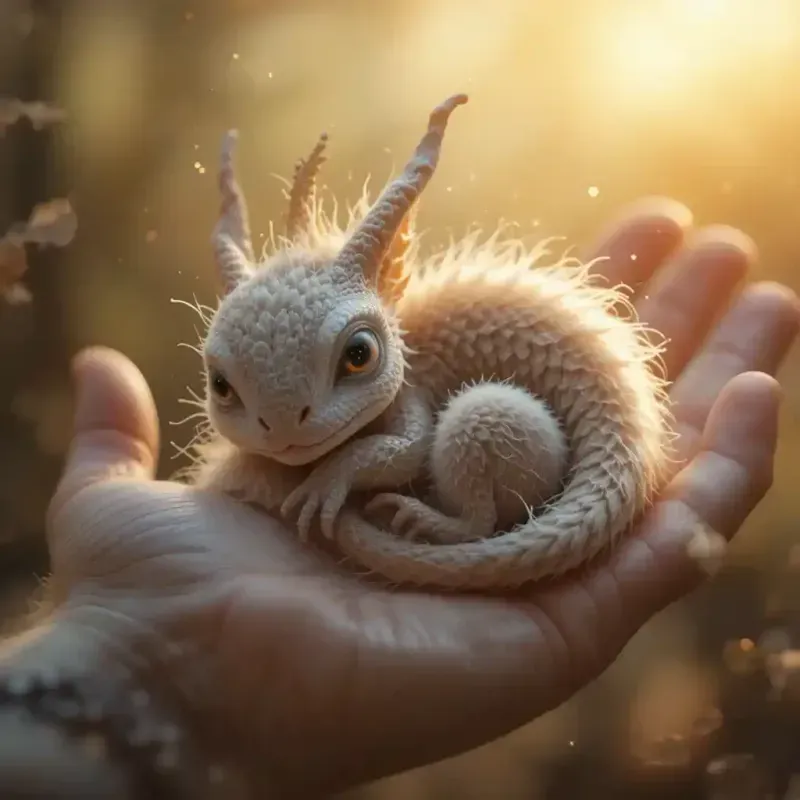 Tiny Fantasy Creatures In Your Palm ChatGPT Image Prompt | PromptBase