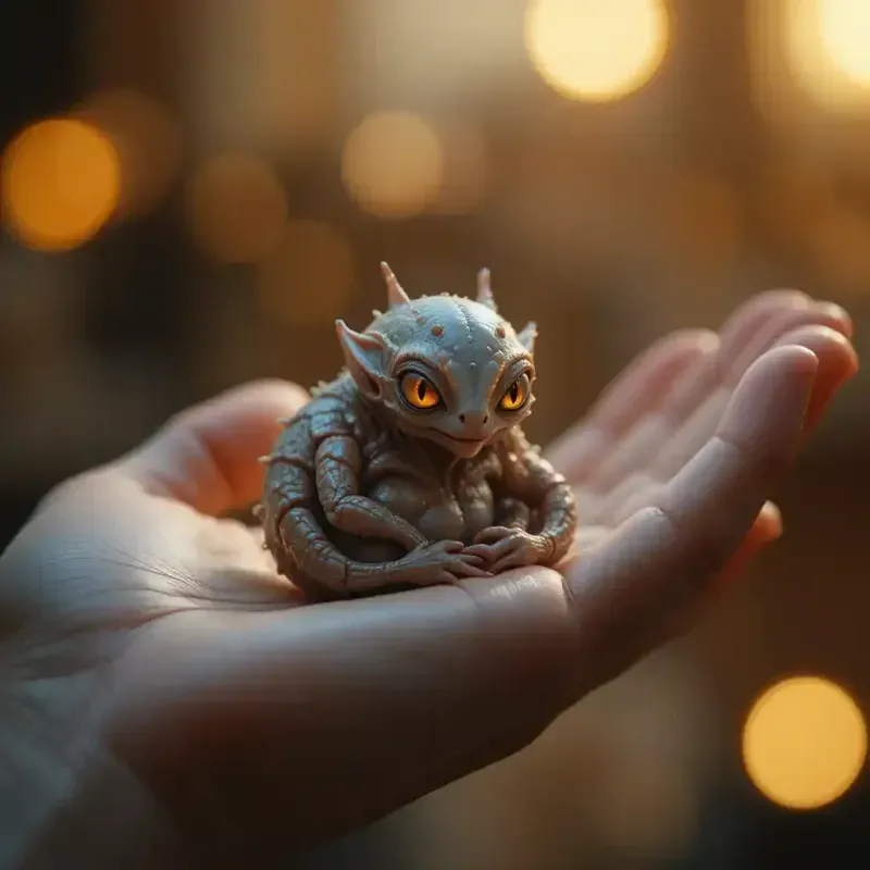 Tiny Fantasy Creatures In Your Palm ChatGPT Image Prompt | PromptBase