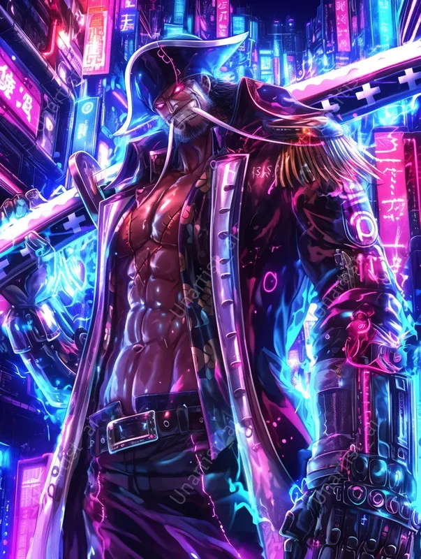 One Piece Anime Cyberpunk Characters Midjourney Prompt | PromptBase