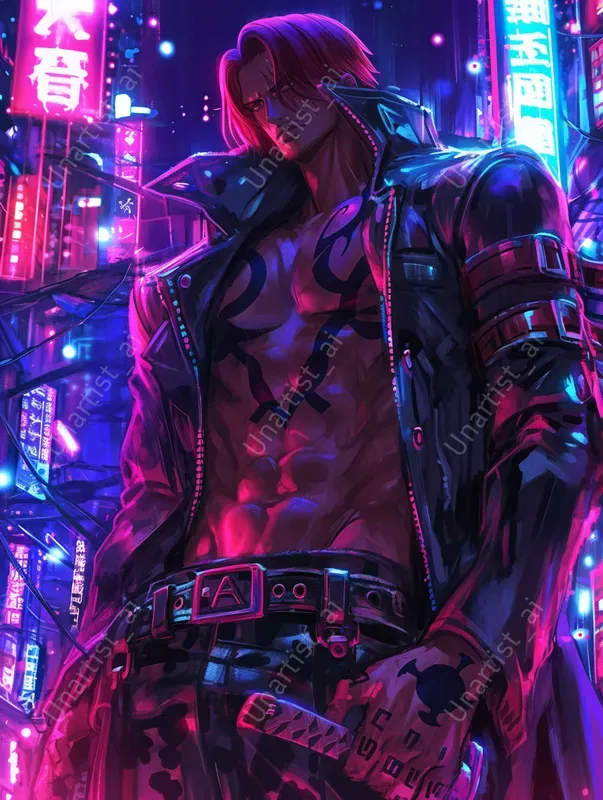 One Piece Anime Cyberpunk Characters Midjourney Prompt | PromptBase