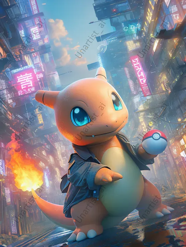 Neofuturistic Cyber Pokemon Designs Midjourney Prompt | PromptBase