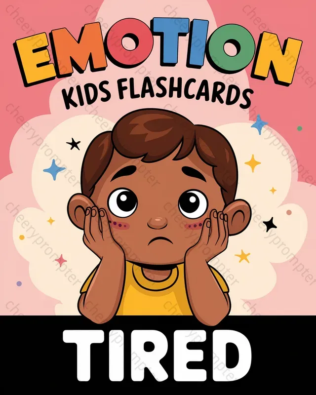 Emotion Kids Flashcards Ideogram Prompt | PromptBase