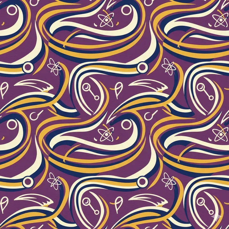 Retro Atomic Seamless Patterns Gemini Image Prompt | PromptBase