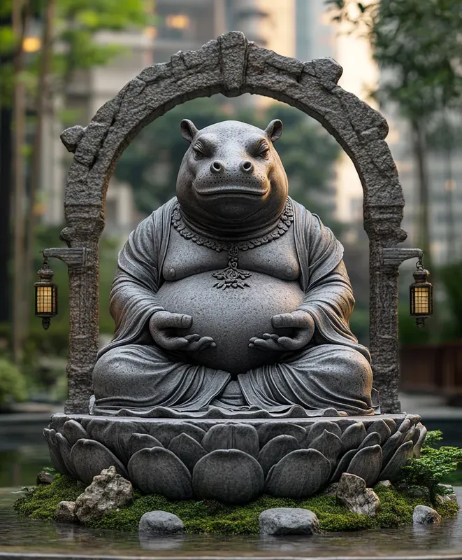 Tranquil Zen Animal Sculptures Midjourney Prompt | PromptBase