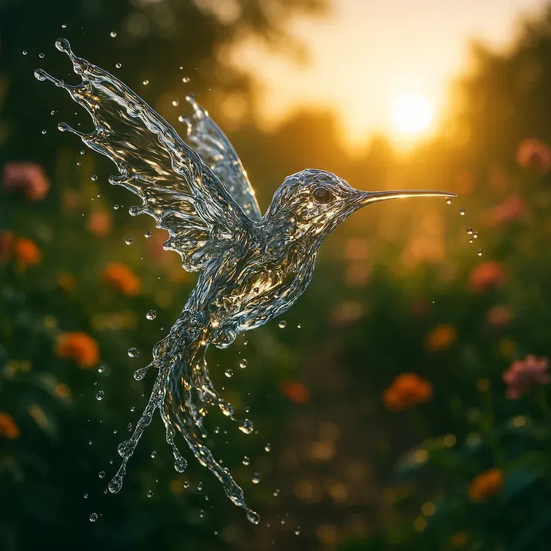 Splash Sculptures Animals Made Of Water ChatGPT Image Prompt | PromptBase
