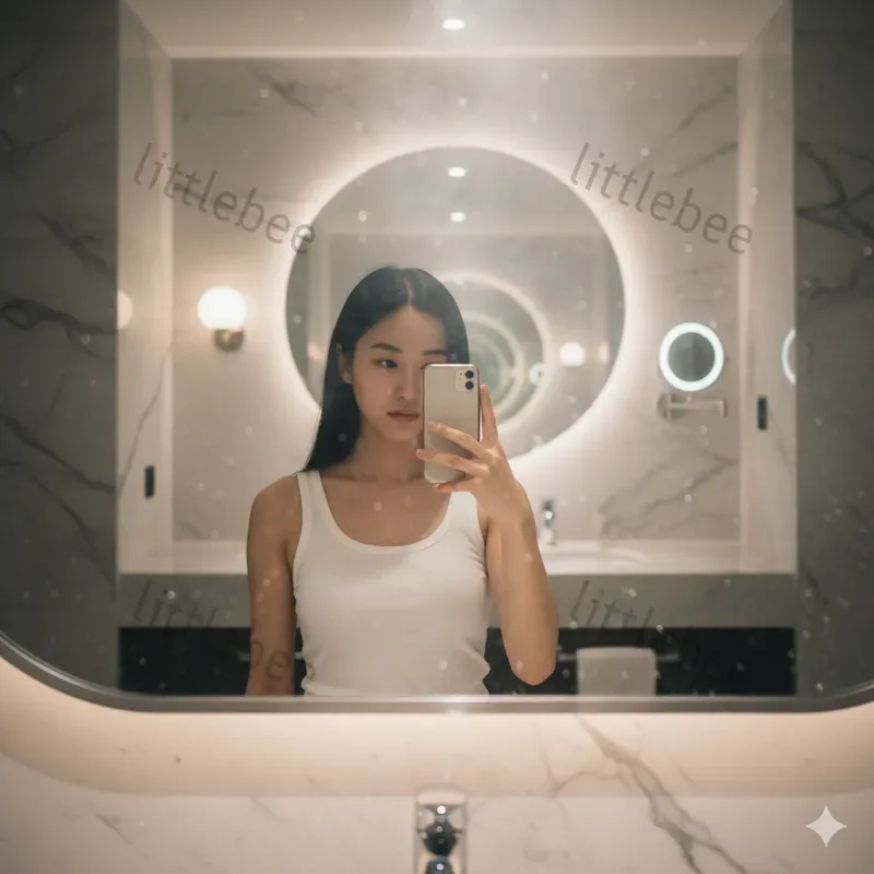 Aesthetic Mirror Selfies Photography Gemini Image Prompt | PromptBase