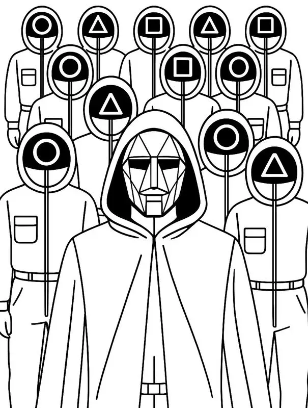 Squid Game Coloring Books ChatGPT Image Prompt | PromptBase
