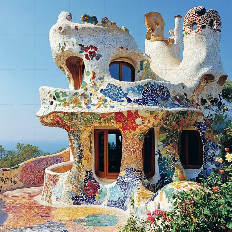 Gaudi Inspired Artworks Midjourney Prompt | PromptBase