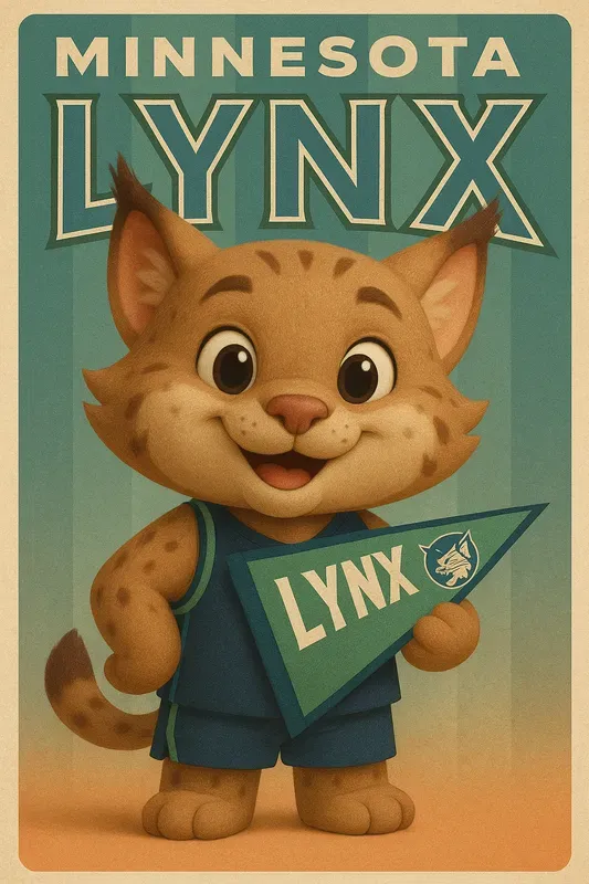 Retro 3D Cute Wnba Mascot Posters ChatGPT Image Prompt | PromptBase