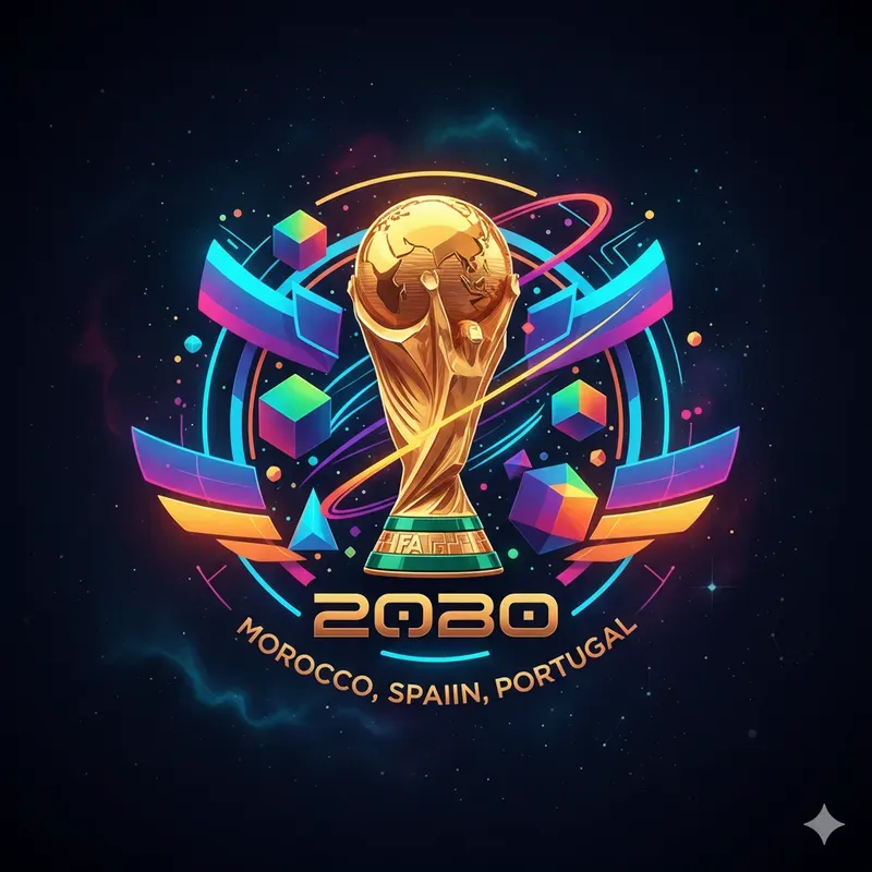 Futuristic Fifa World Cup 2030 Logos Gemini Image Prompt | PromptBase