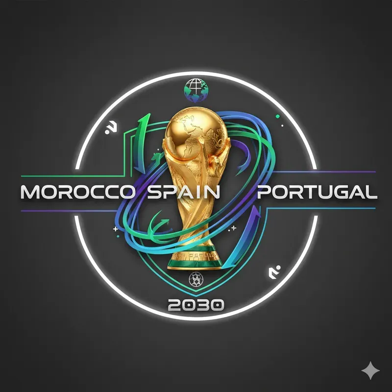 Futuristic Fifa World Cup 2030 Logos Gemini Image Prompt | PromptBase