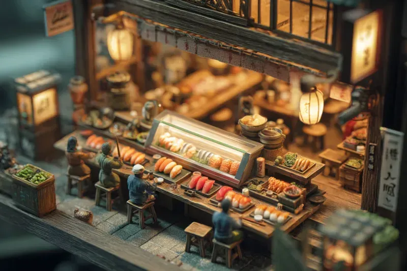 Miniature Food Diorama Generators Midjourney Prompt | PromptBase