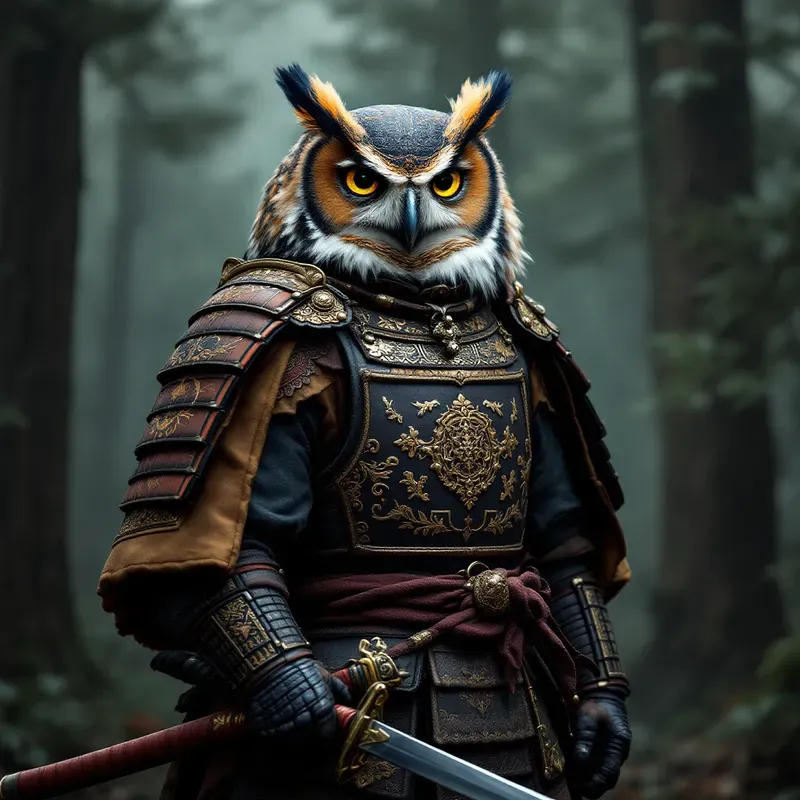 Animals In Samurai Armor Photos FLUX Prompt | PromptBase