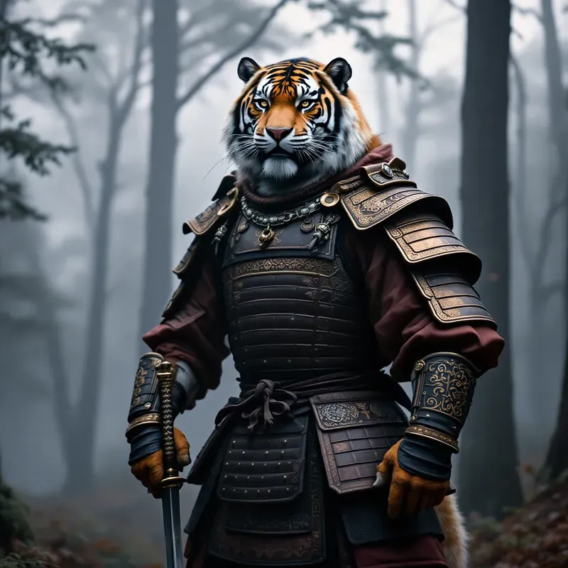 Animals In Samurai Armor Photos FLUX Prompt | PromptBase
