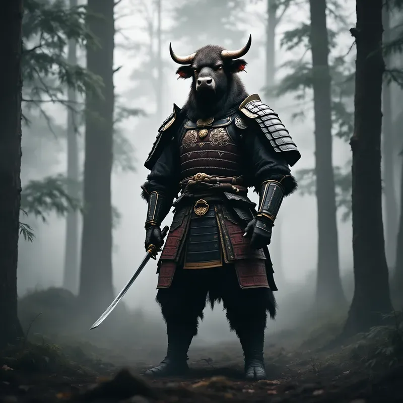 Animals In Samurai Armor Photos FLUX Prompt | PromptBase