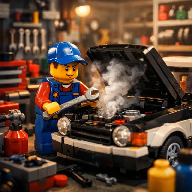 Lego Car Mechanic Daily Life Scenes Sets ChatGPT Image Prompt | PromptBase