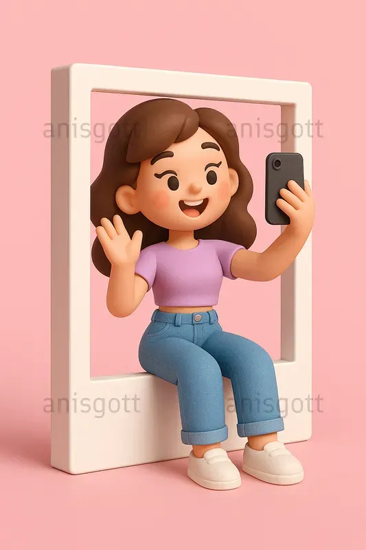 Cute 3D Characters In Polaroid Frames ChatGPT Image Prompt | PromptBase