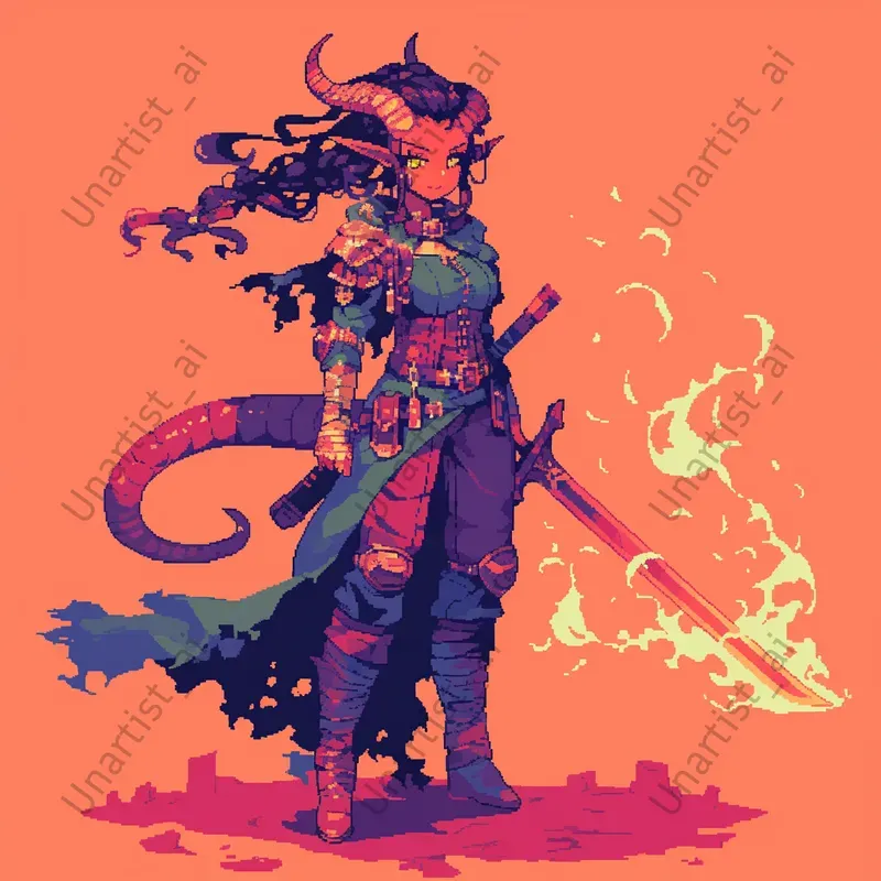 Retro DnD Characters Pixel Art Style Midjourney Prompt | PromptBase