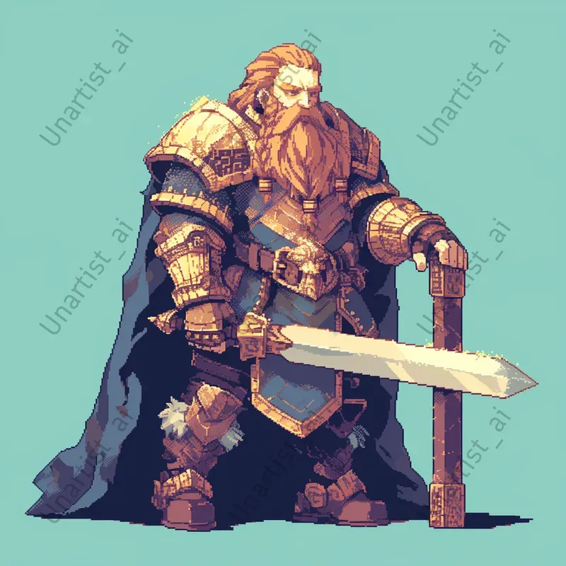 Retro DnD Characters Pixel Art Style Midjourney Prompt | PromptBase