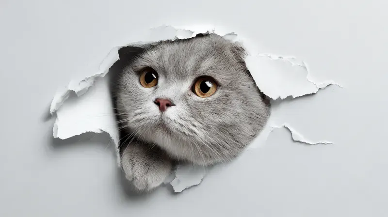 Cats Breaking Through Paper Sheet Midjourney Prompt | PromptBase