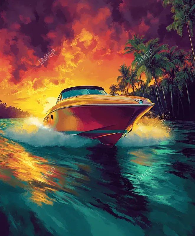 Colorful Vector Art Of Moving Objects Midjourney Prompt | PromptBase