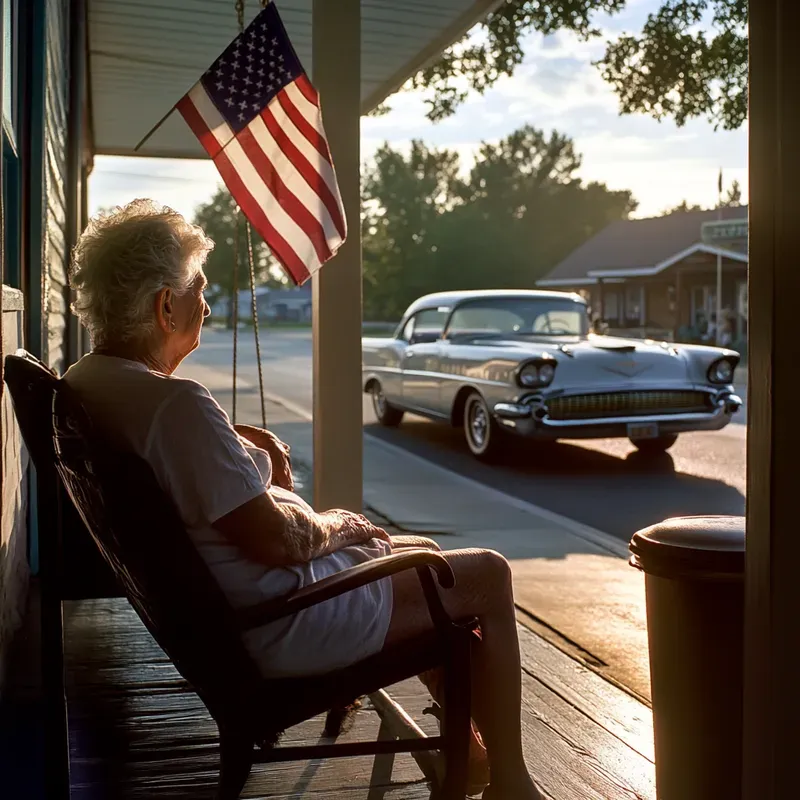 American Nostalgia Retro Roadside Photos Midjourney Prompt | PromptBase