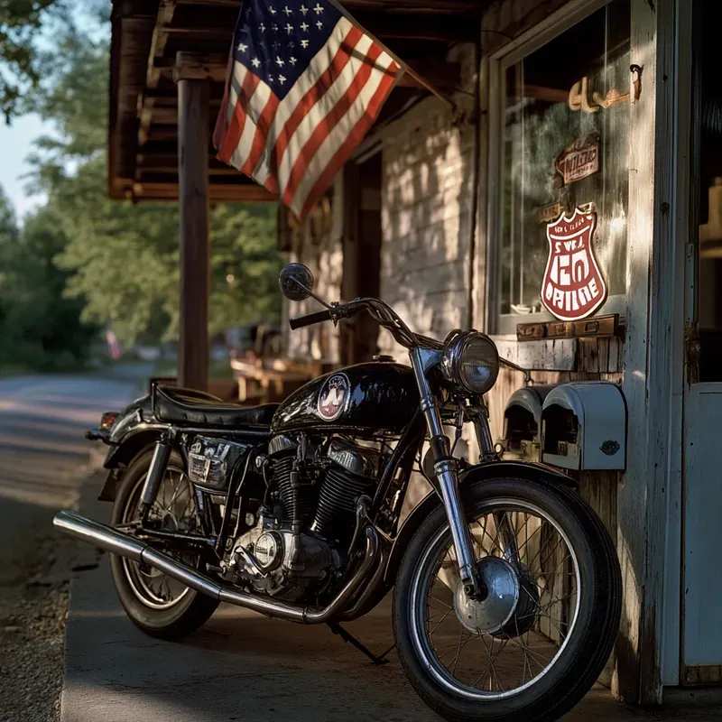 American Nostalgia Retro Roadside Photos Midjourney Prompt | PromptBase