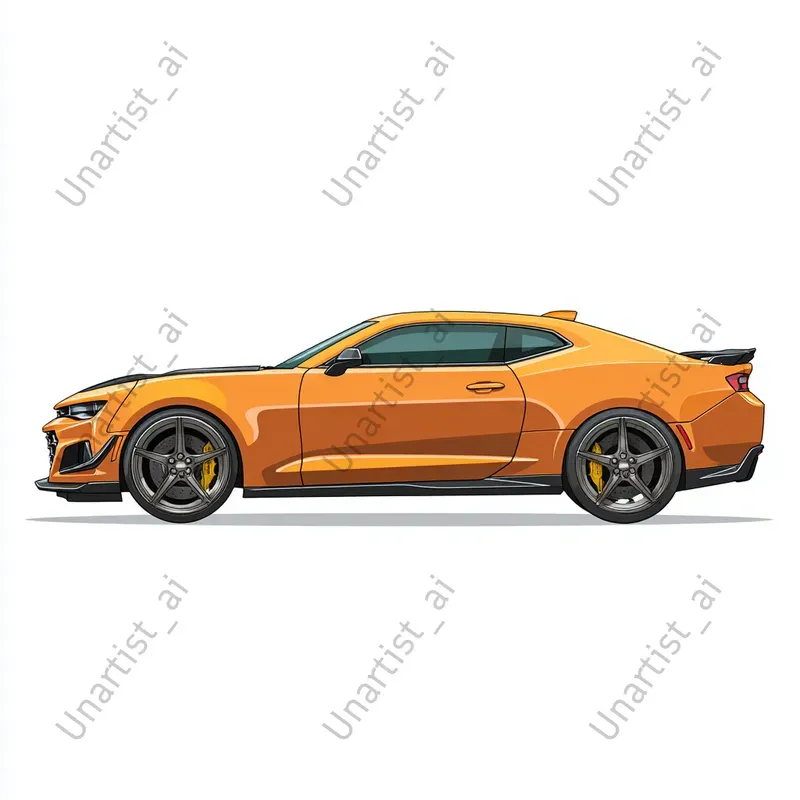 Cartoon Vector Supercar Side Views Midjourney Prompt | PromptBase