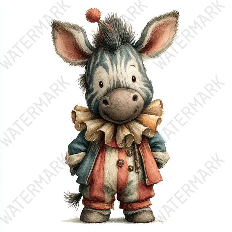 Cute Circus Animals And Friends Cliparts Midjourney Prompt | PromptBase