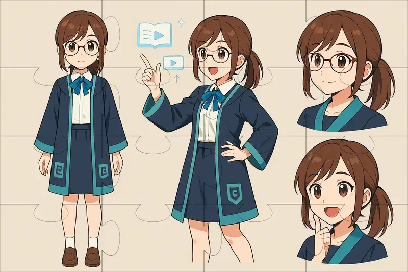 Anime Mascot Character Pose Sheets ChatGPT Image Prompt | PromptBase