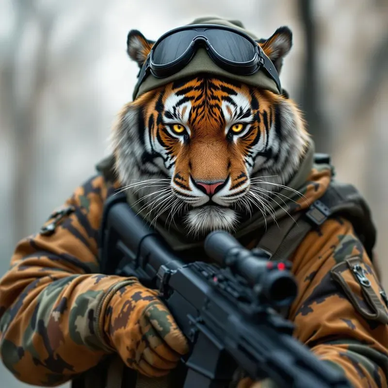 Animals In Sniper Gear Animals With Guns FLUX Prompt | PromptBase