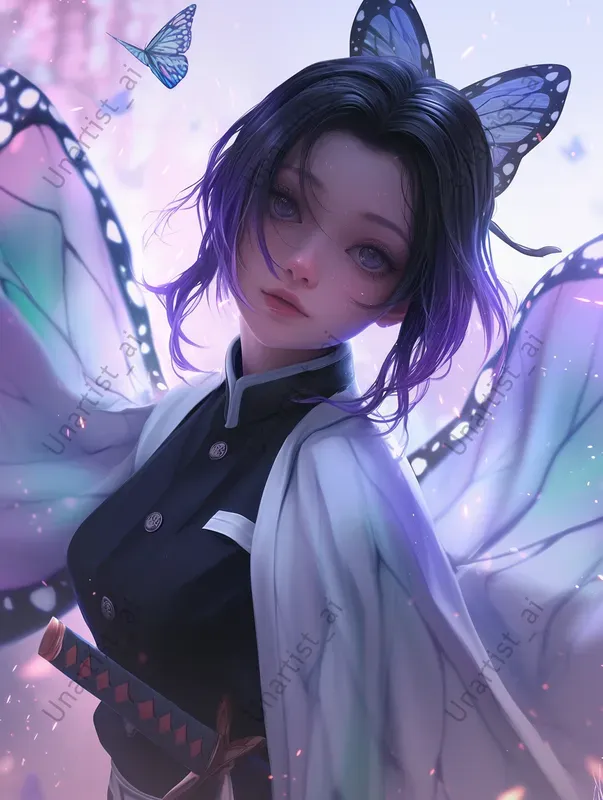 Vibrant Demon Slayer Portraits Midjourney Prompt | PromptBase