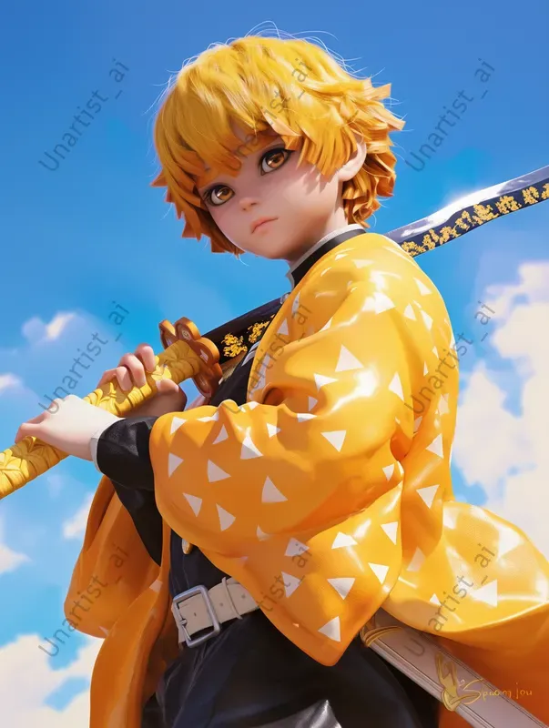 Vibrant Demon Slayer Portraits Midjourney Prompt | PromptBase