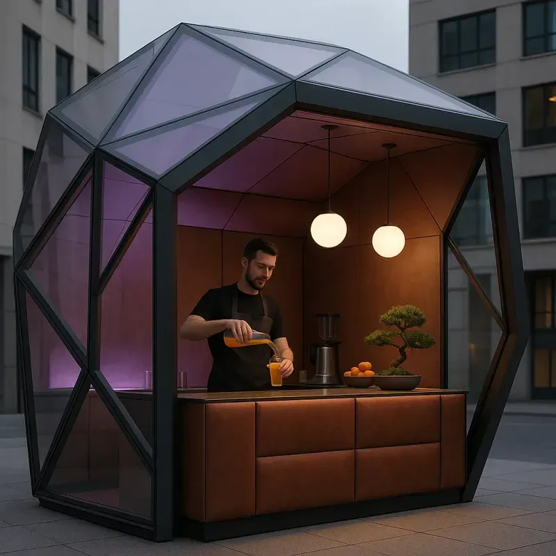 Urban Compact Stalls Series ChatGPT Image Prompt | PromptBase