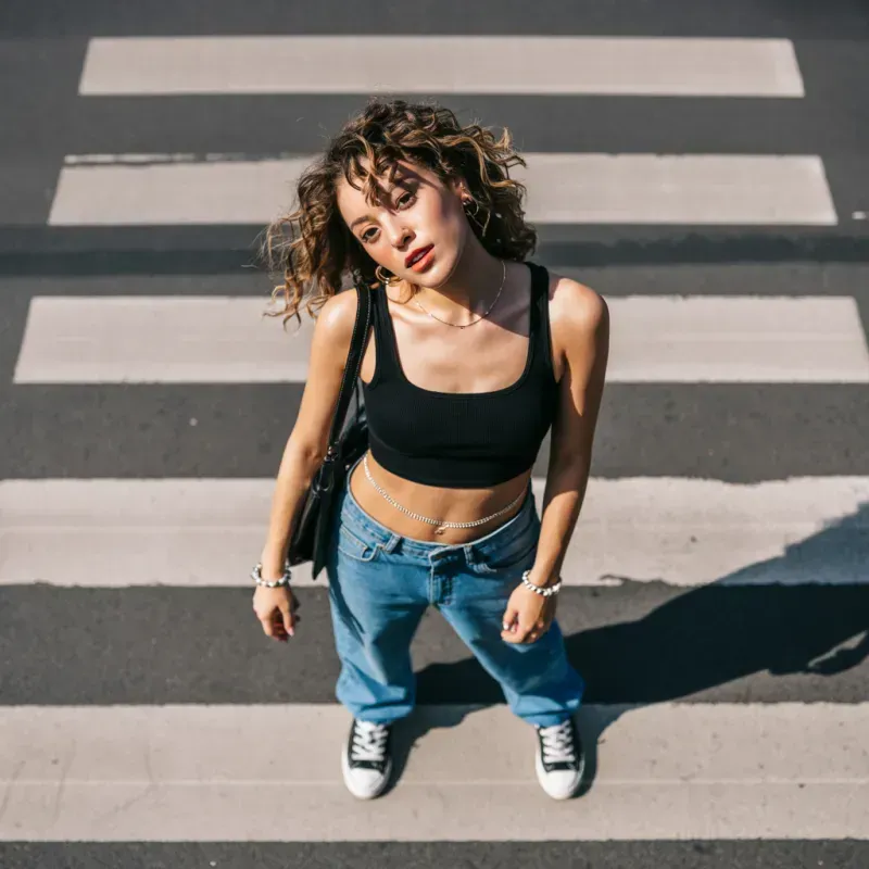 Street Style Overhead Scenes Ideogram Prompt | PromptBase
