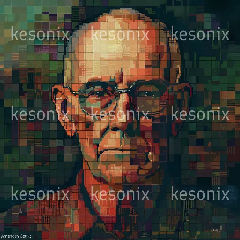 Pixel Art Mosaics Of Famous Paintings Midjourney Prompt | PromptBase