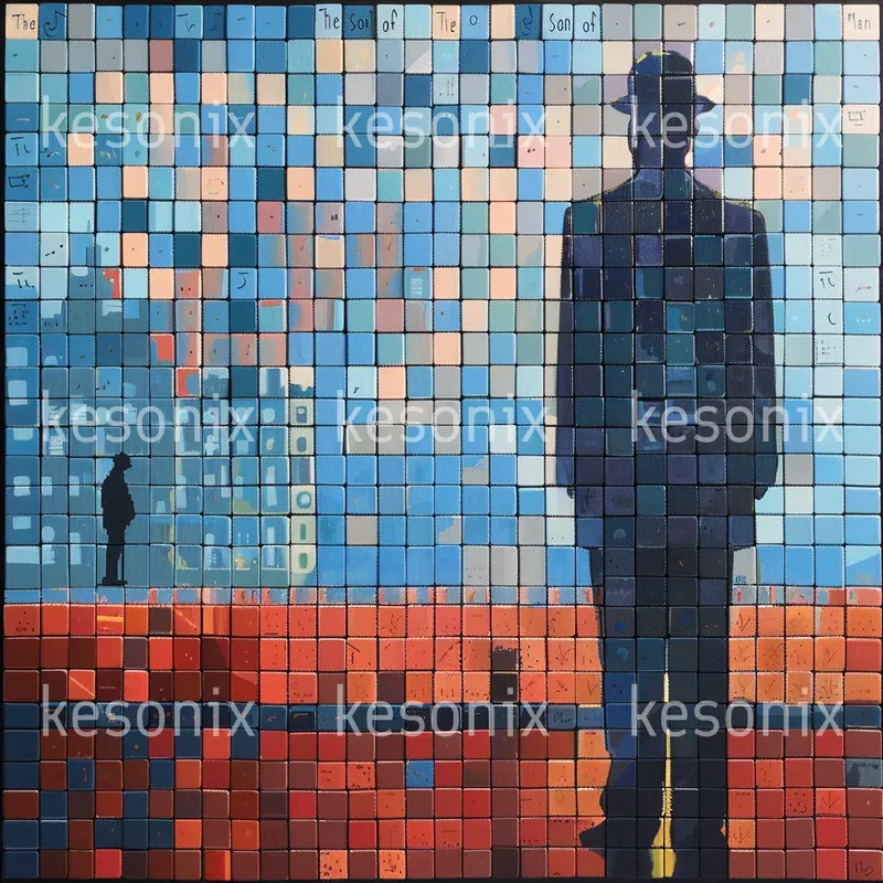 Pixel Art Mosaics Of Famous Paintings Midjourney Prompt | PromptBase