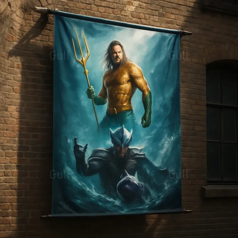 Epic Superhero Showdown Banner Mockups ChatGPT Image Prompt | PromptBase