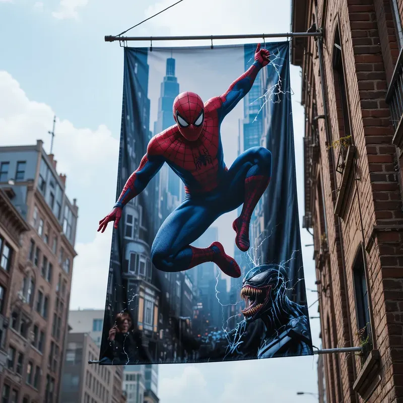 Epic Superhero Showdown Banner Mockups ChatGPT Image Prompt | PromptBase